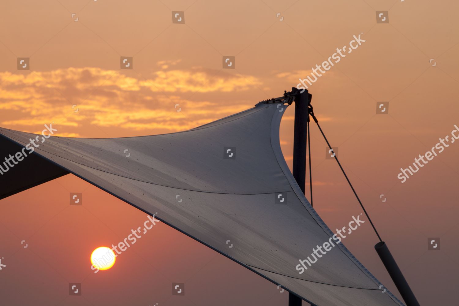 Canopy On Lemnos Greece Sunset Editorial Stock Photo - Stock Image ...