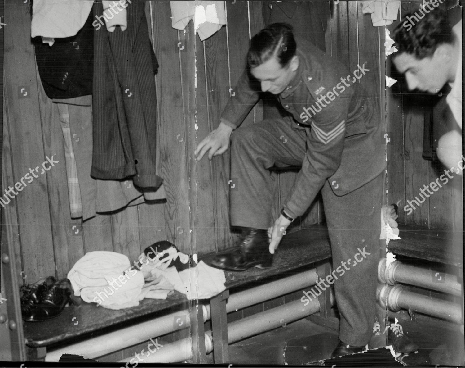 Everton Player Joe Mercer Changing Out Editorial Stock Photo - Stock ...