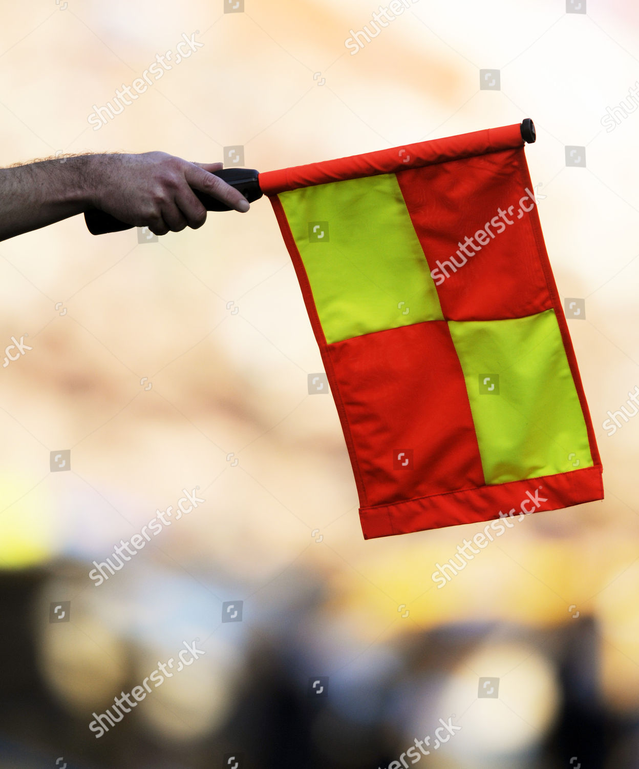 Assistant Referee Flag Signalling Offside Editorial Stock Photo - Stock ...