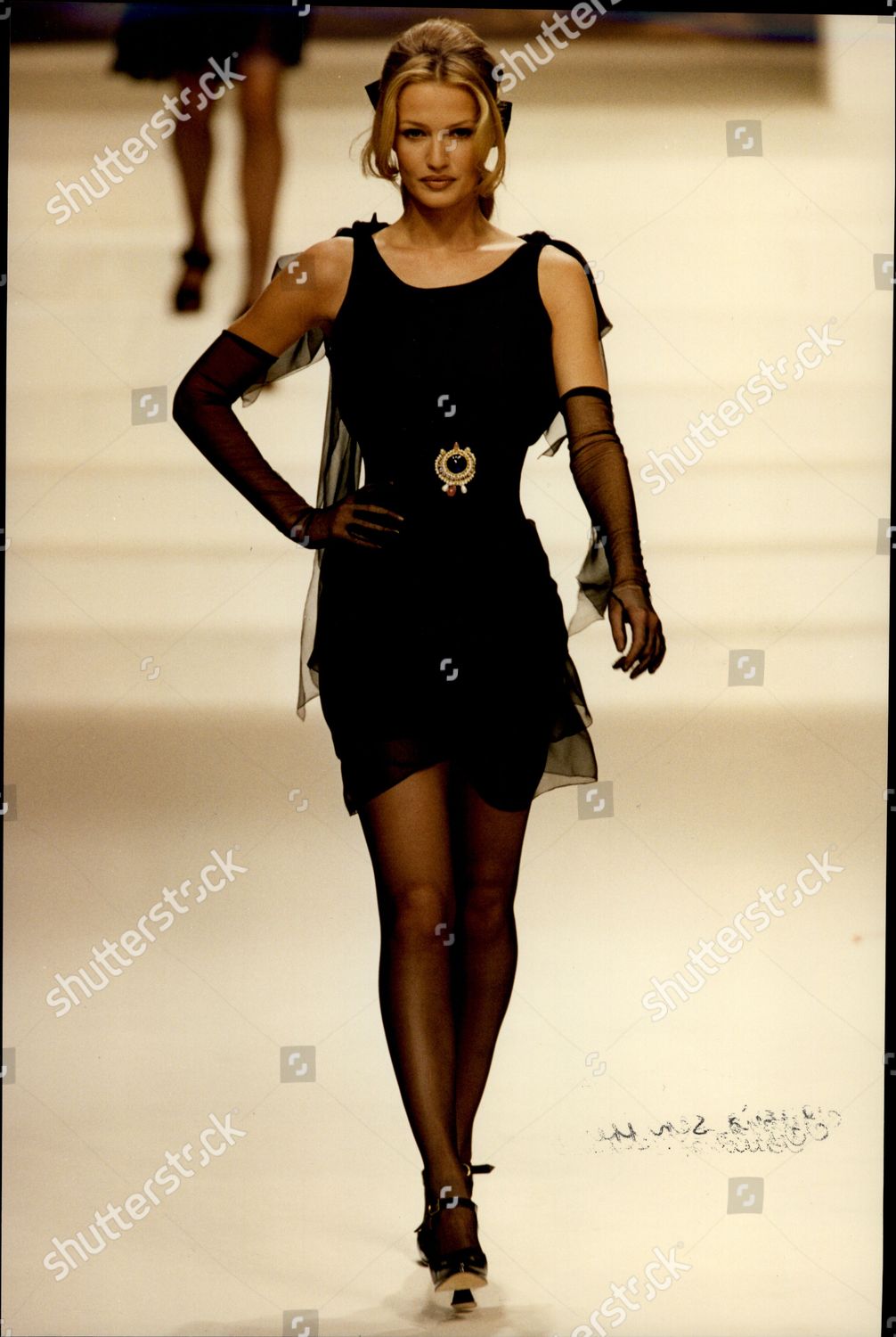 Model Singer Karen Mulder Wearing Chanel Editorial Stock Photo - Stock ...