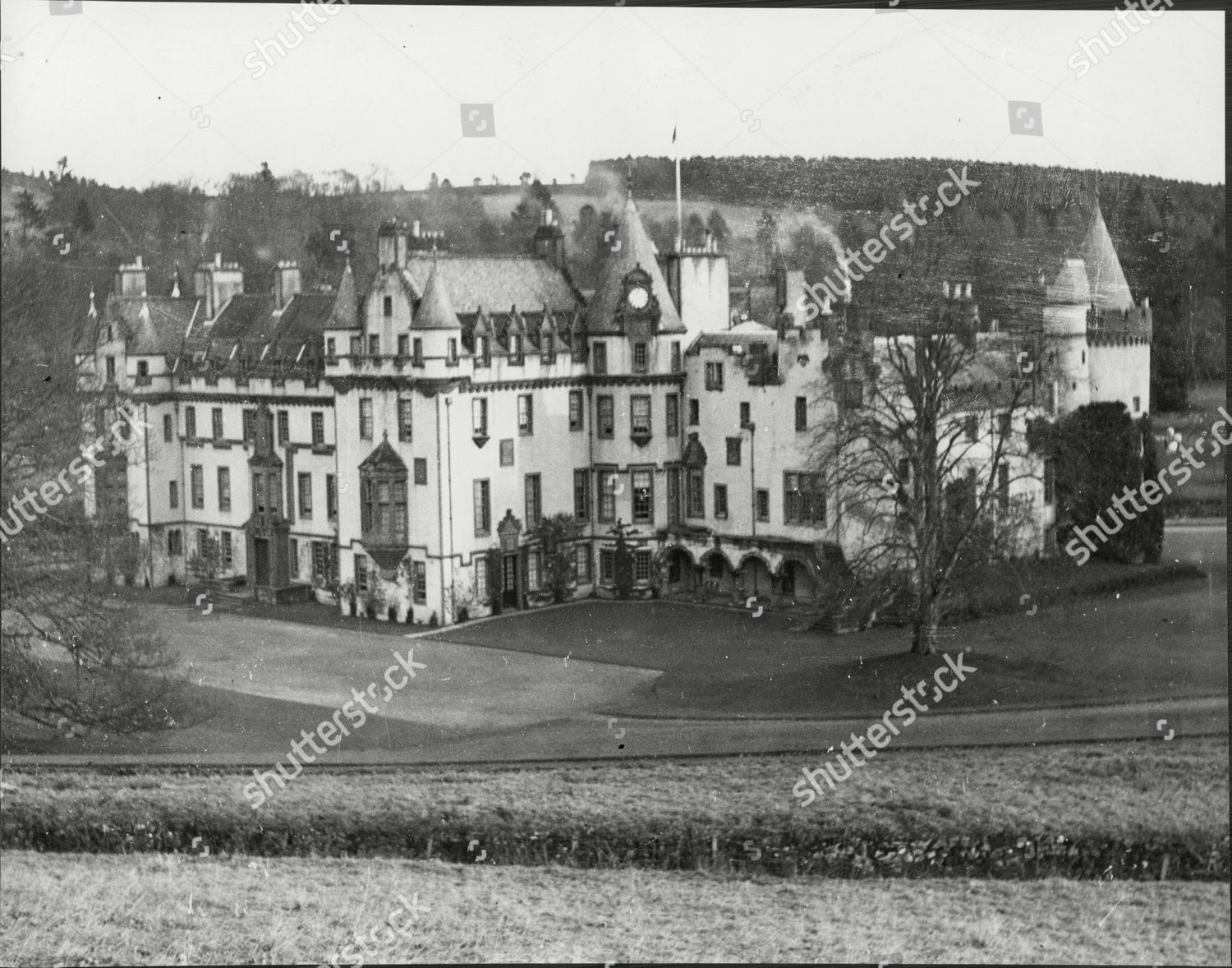 Cortachy Castle Castellated Mansion House Cortachy Editorial Stock ...