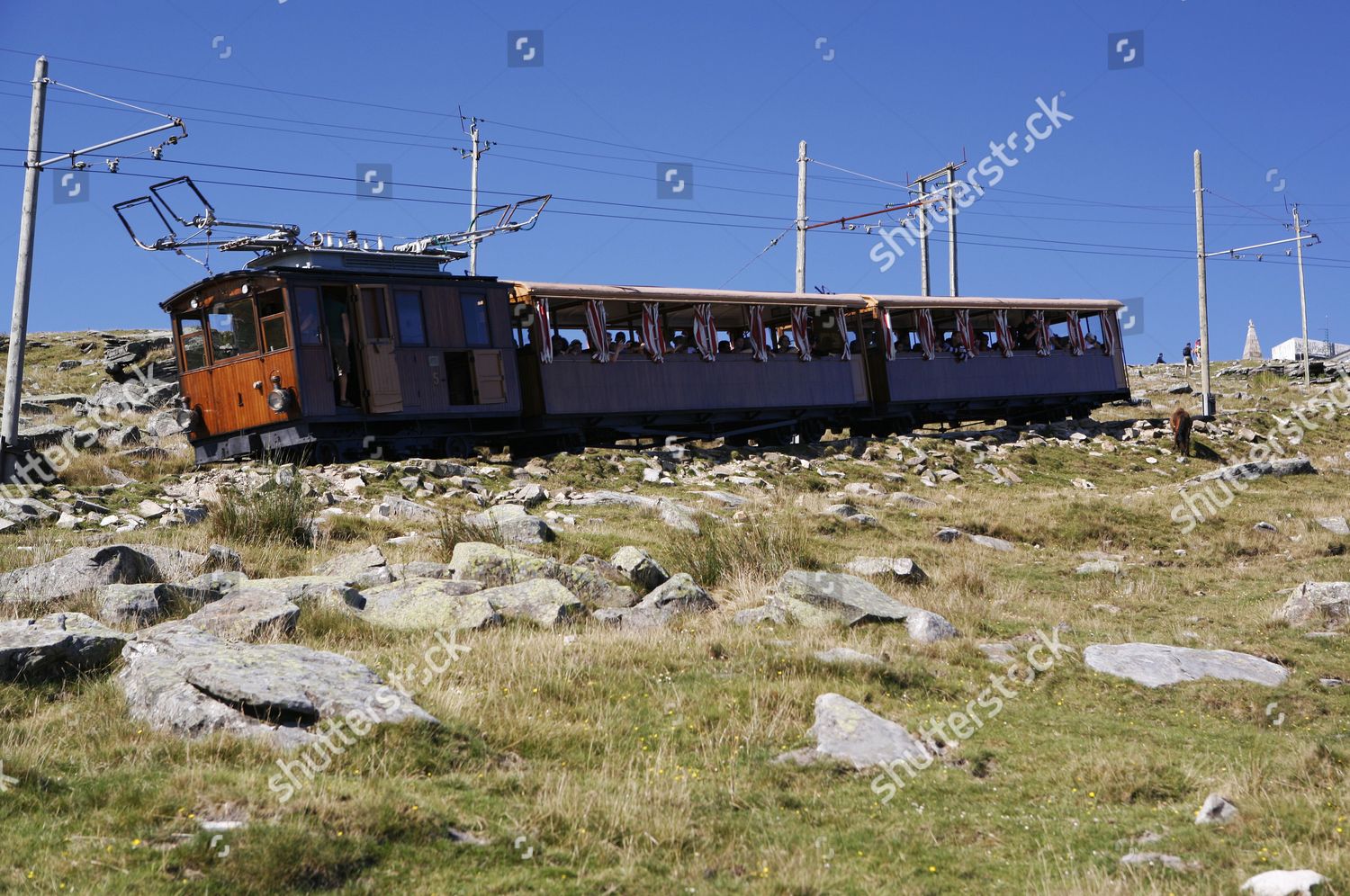 Historic Funicular 1924 Summit La Rhune Editorial Stock Photo - Stock ...