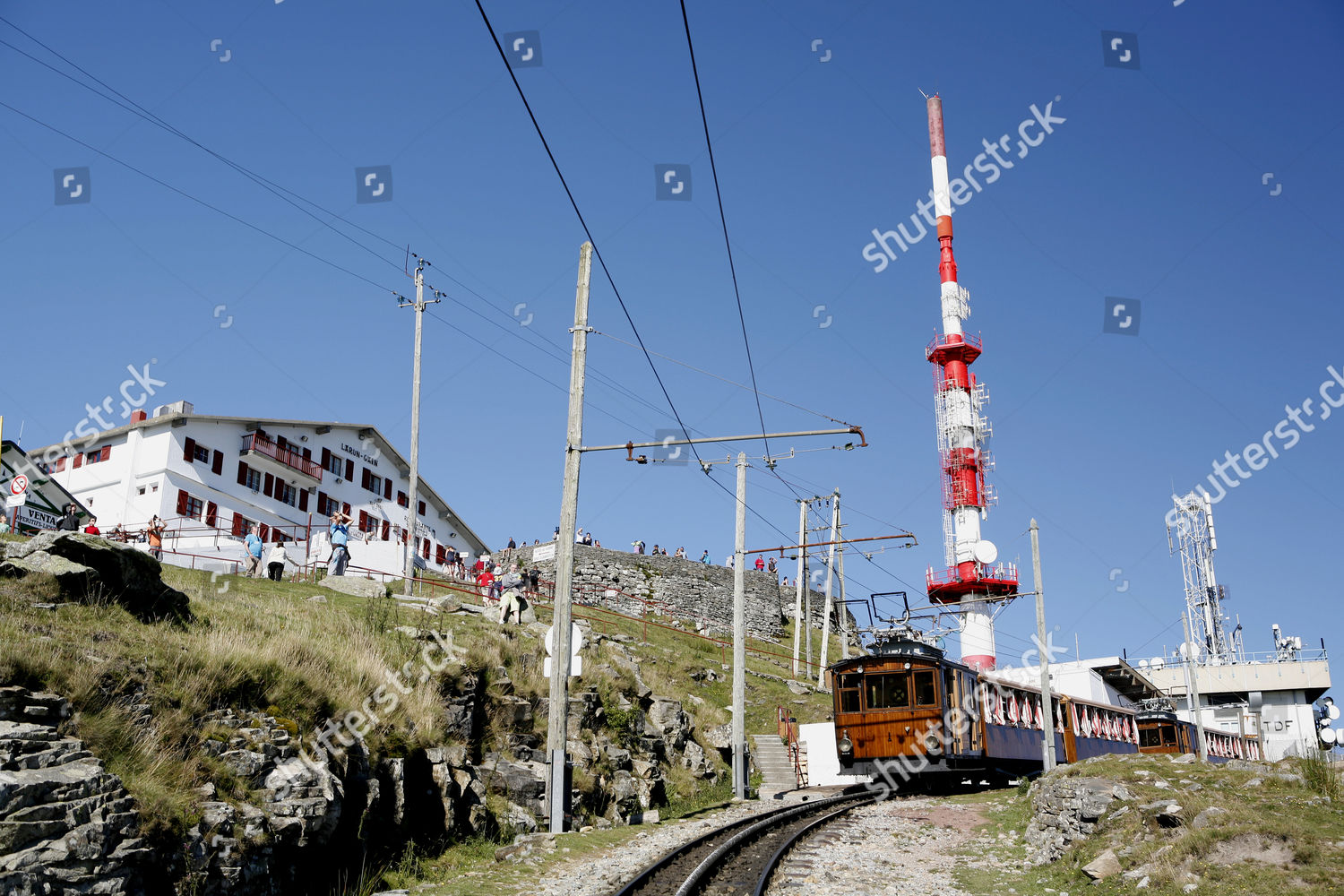 Historic Funicular 1924 Summit La Rhune Editorial Stock Photo - Stock ...