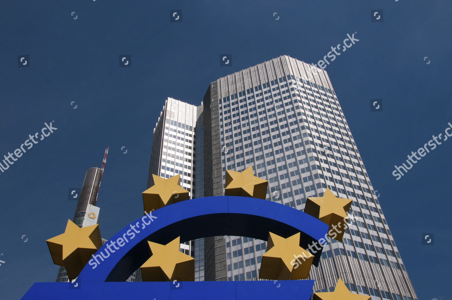 Euro Sign Eurotower Ecb European Central Editorial Stock Photo - Stock ...