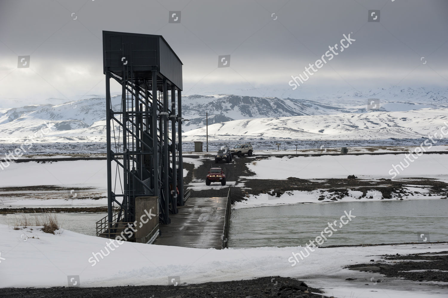 Super Jeeps Approaching Bridge Jorsa River Editorial Stock Photo ...