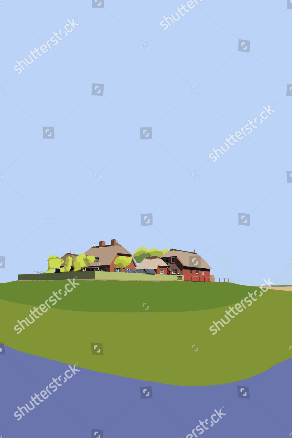 Hallig Suedfall Wadden Sea National Park Editorial Stock Photo - Stock ...