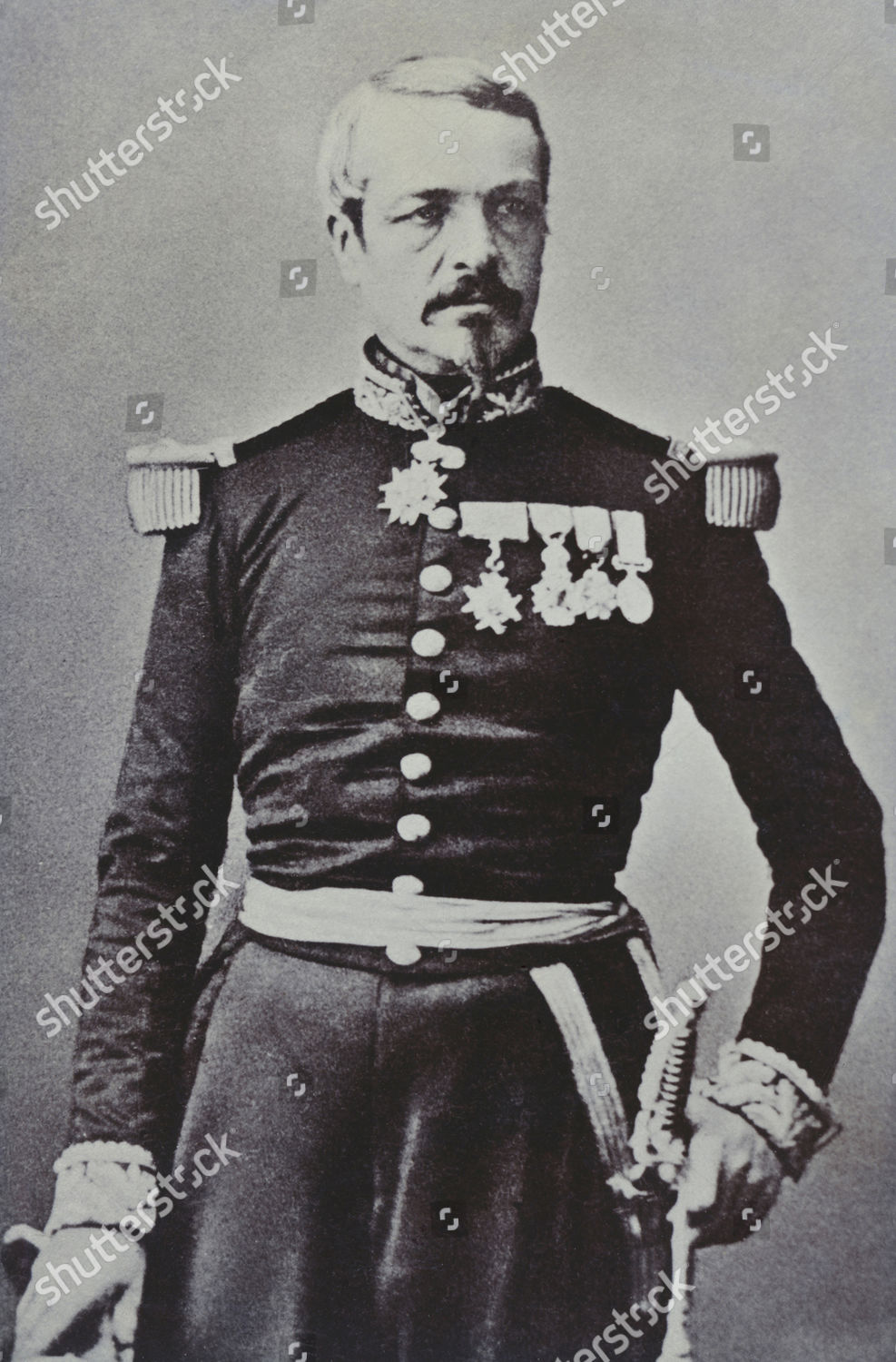 Historical Photography Portrait Charles Auguste Frossard Editorial ...