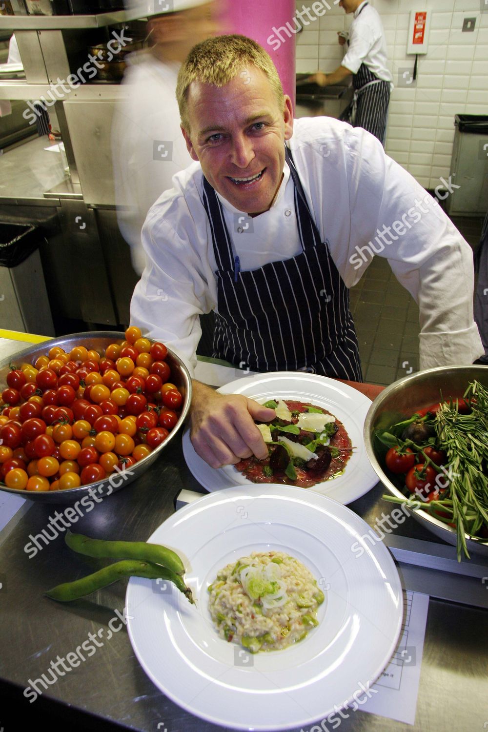 Chef Andrew Parkinson Prepares Meal Produce Editorial Stock Photo ...