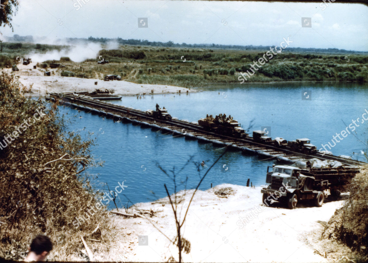 Wwii Luzon Pi Vehicles Cross Pontoon Editorial Stock Photo - Stock ...
