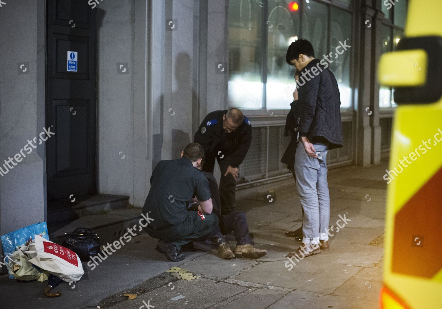 Paramedics London Ambulance Service Help Drunk Editorial Stock Photo ...