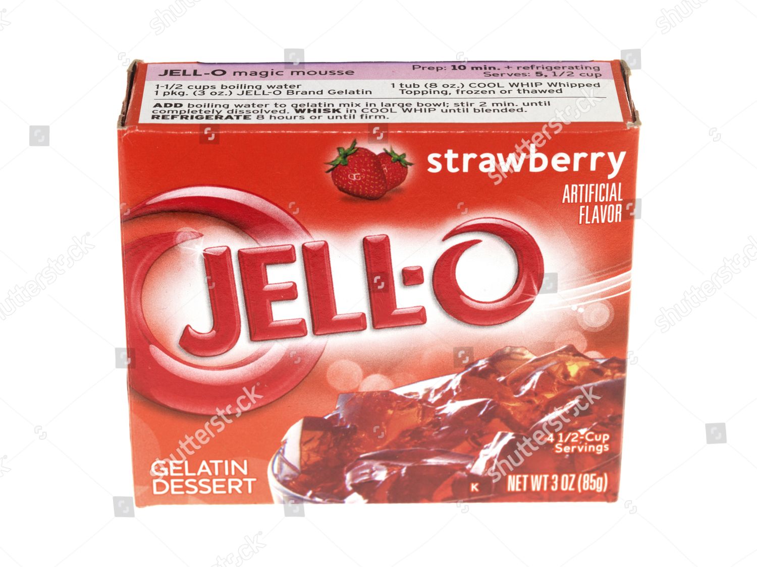 Packet Jello Strawberry Jelly Editorial Stock Photo - Stock Image ...