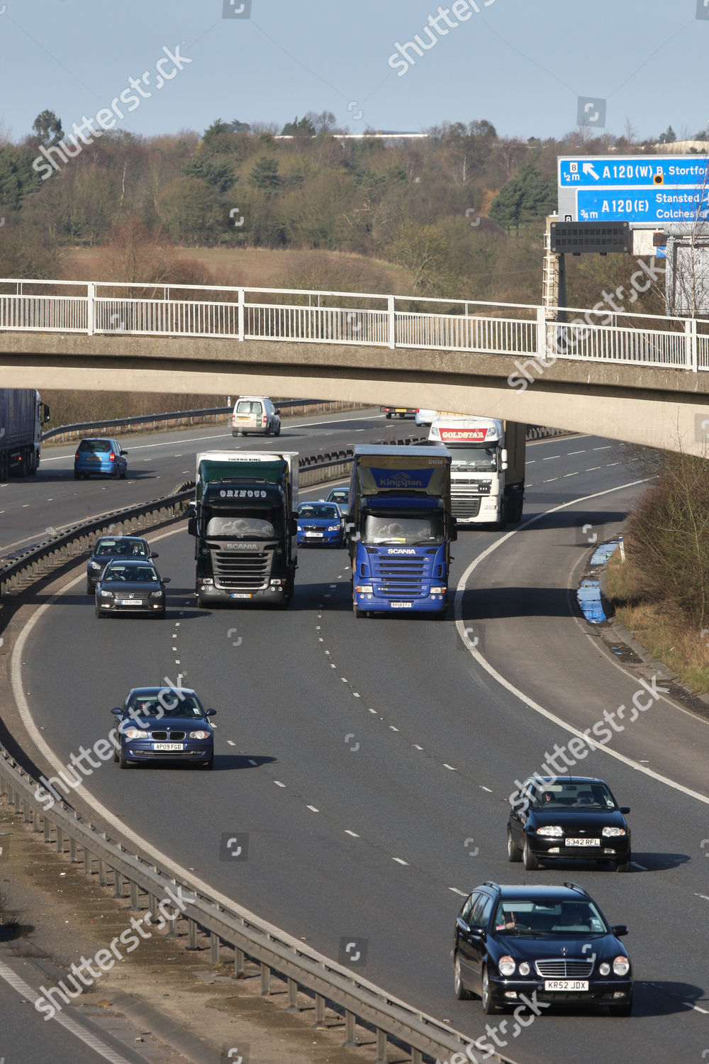 Southbound Section M11 Motorway Near Stansted Editorial Stock Photo ...