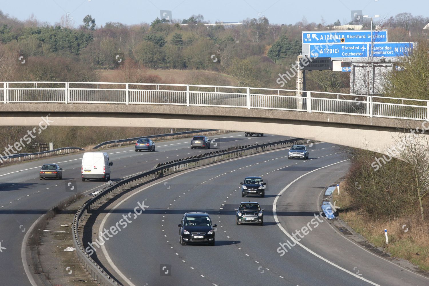 Southbound Section M11 Motorway Near Stansted Editorial Stock Photo ...