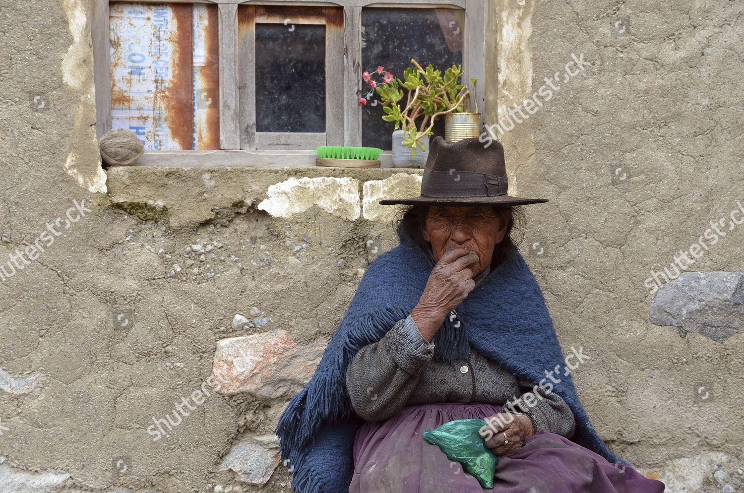 Indigenous Woman Chewing Coca Front Her Editorial Stock Photo - Stock ...