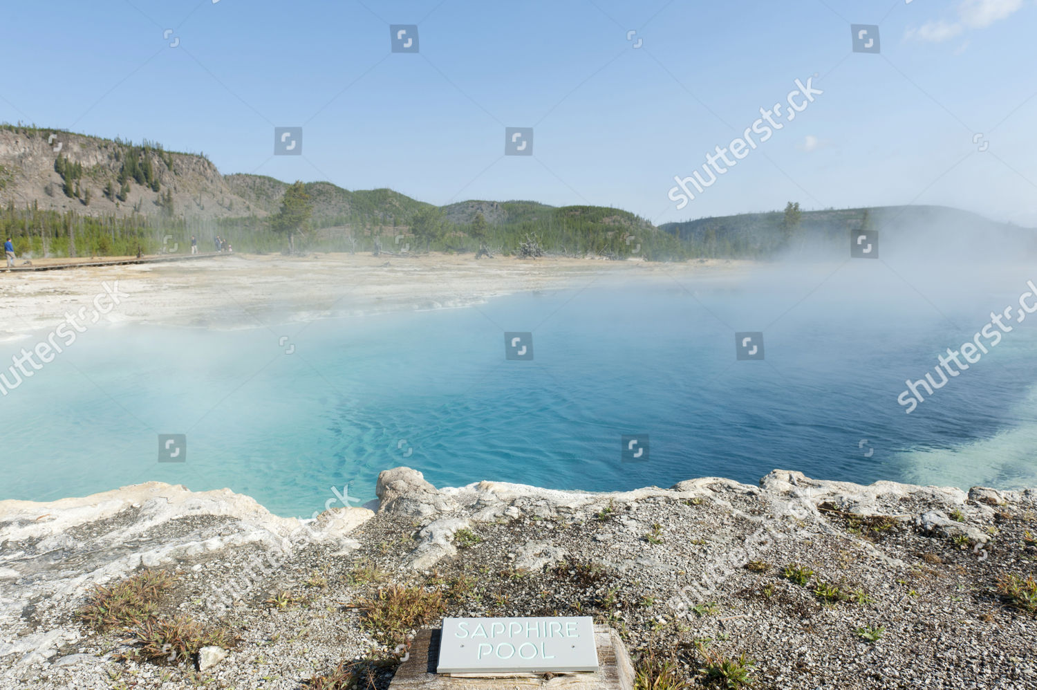 Hot Spring Blue Water Water Vapor Editorial Stock Photo - Stock Image ...