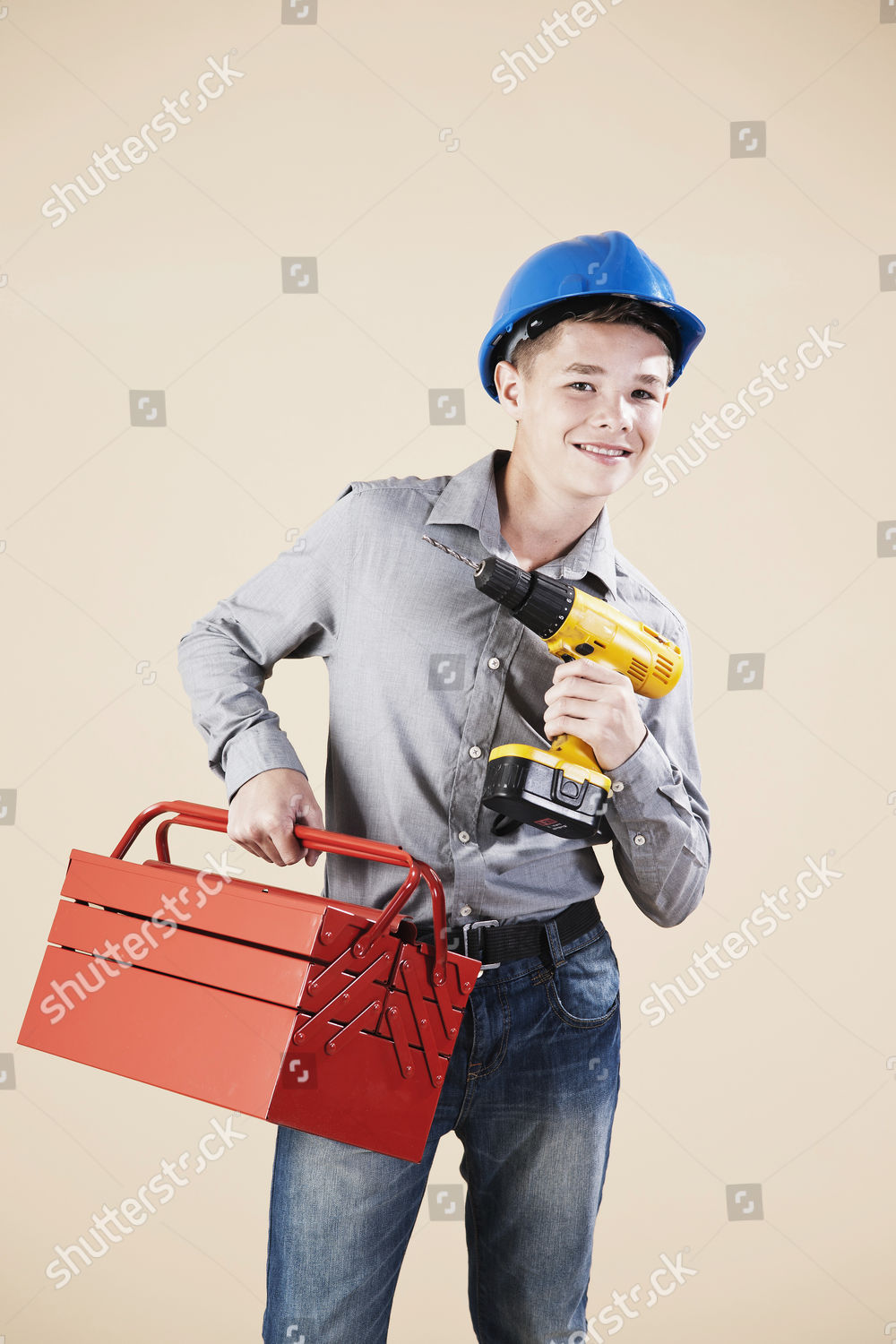 Model Released Boy Dressed Craftsman Workman Editorial Stock Photo ...