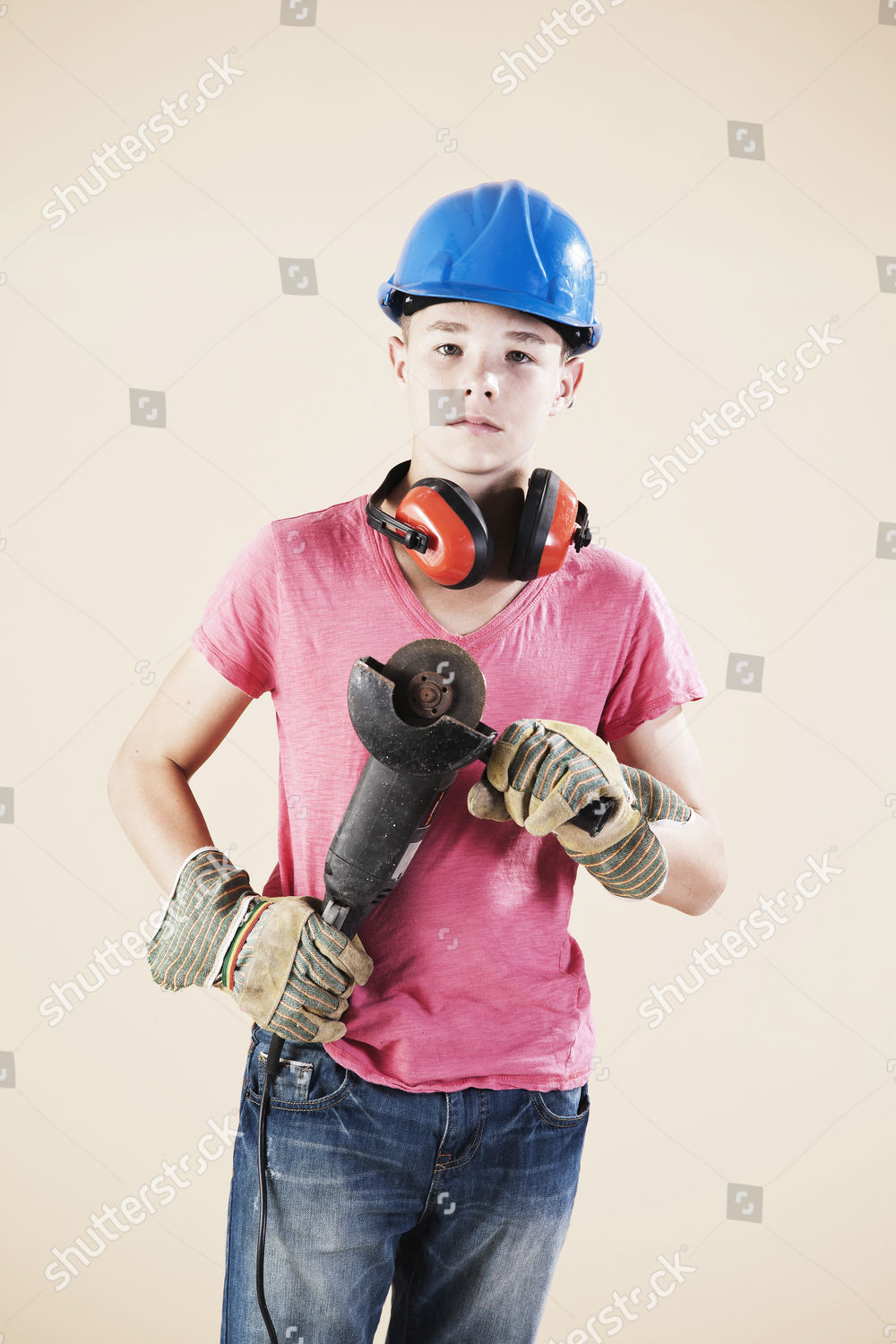 Model Released Boy Dressed Craftsman Workman Editorial Stock Photo ...