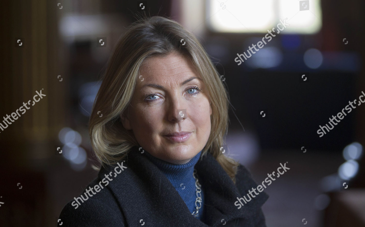 Countess Carnarvon Poses Library Highclere Castle Editorial Stock Photo ...