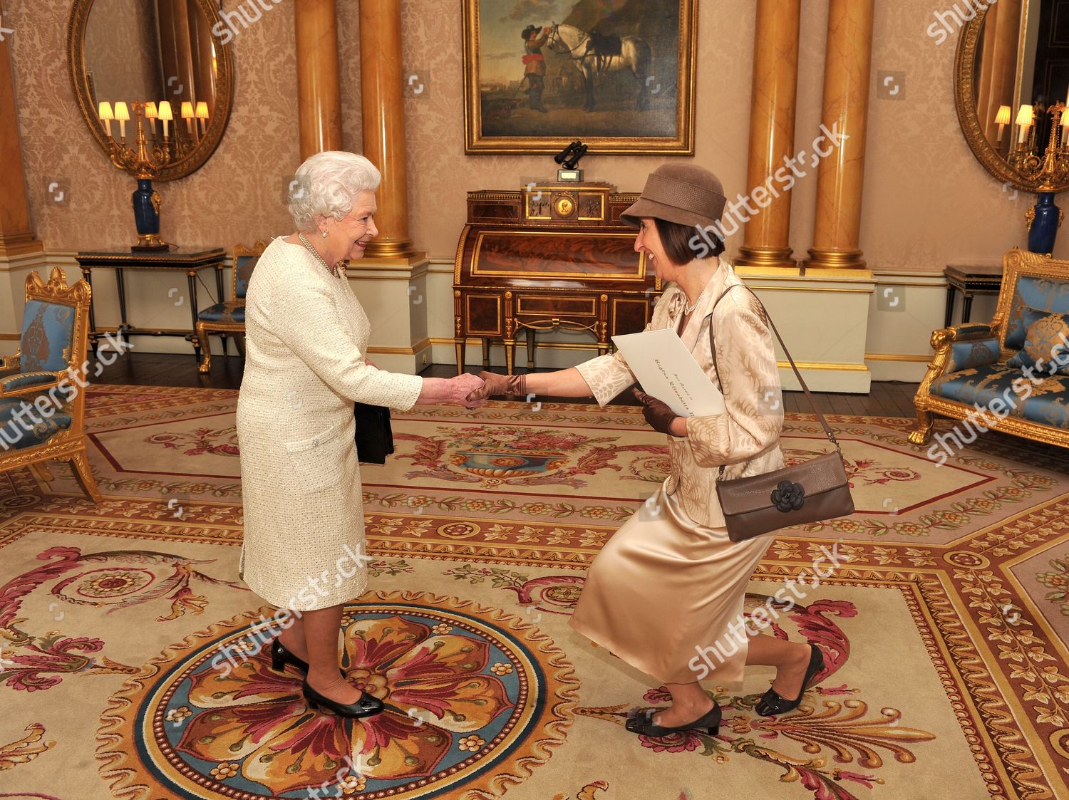 Queen Elizabeth Ii Shaking Hands Ambassador Editorial Stock Photo ...