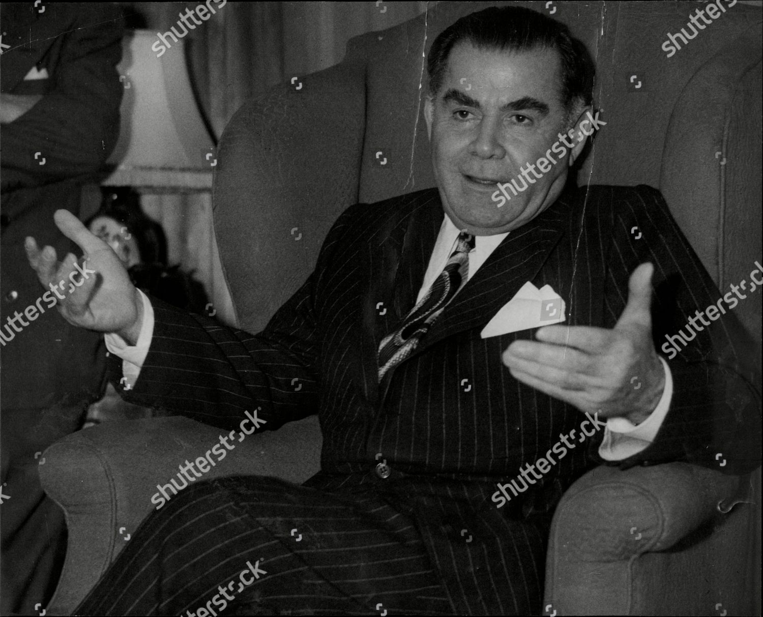 Charles Skouras American Film Chief Editorial Stock Photo - Stock Image ...