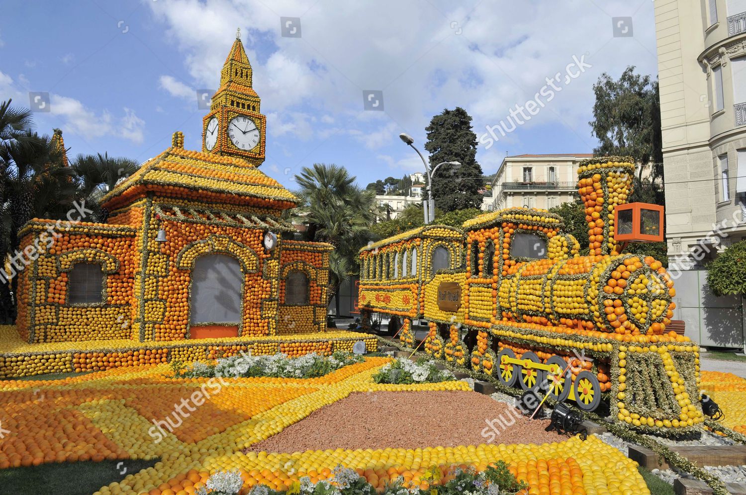Train Sculpture Made Lemons Oranges Editorial Stock Photo - Stock Image ...