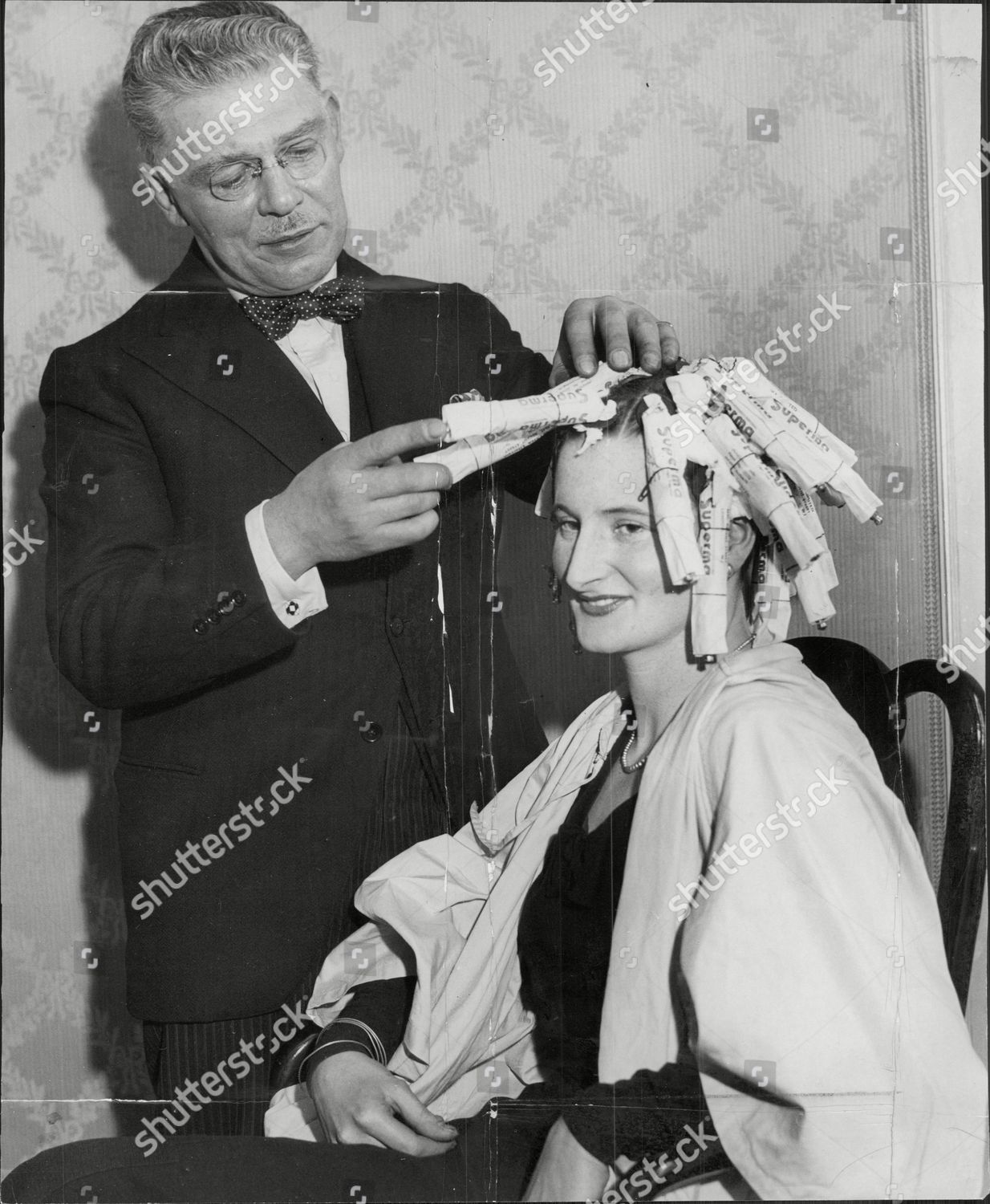 Woman Having Hair Done Hairdressers Trying Editorial Stock Photo ...