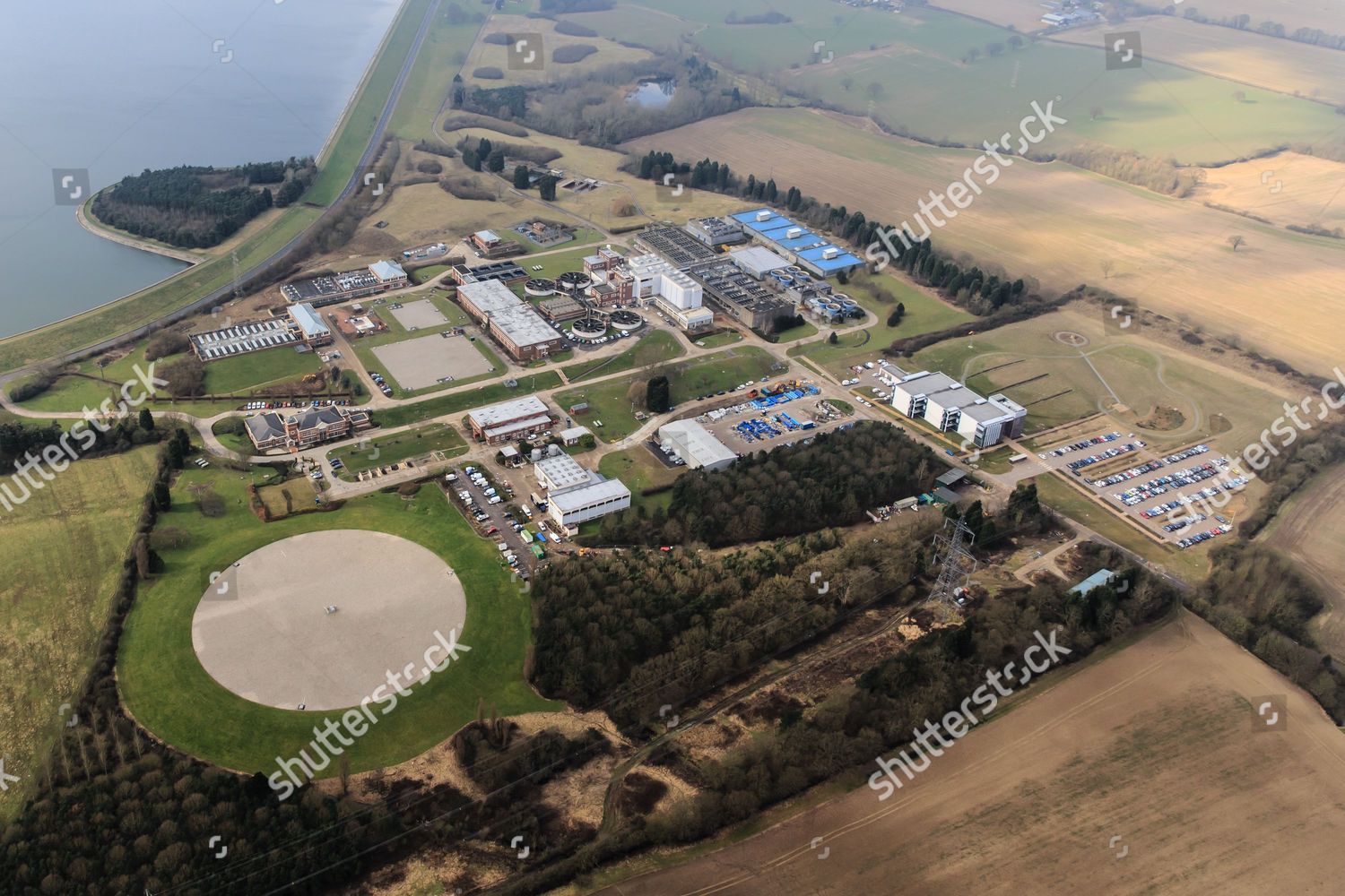 Aerial View Hanningfield Water Treatment Works Editorial Stock Photo ...