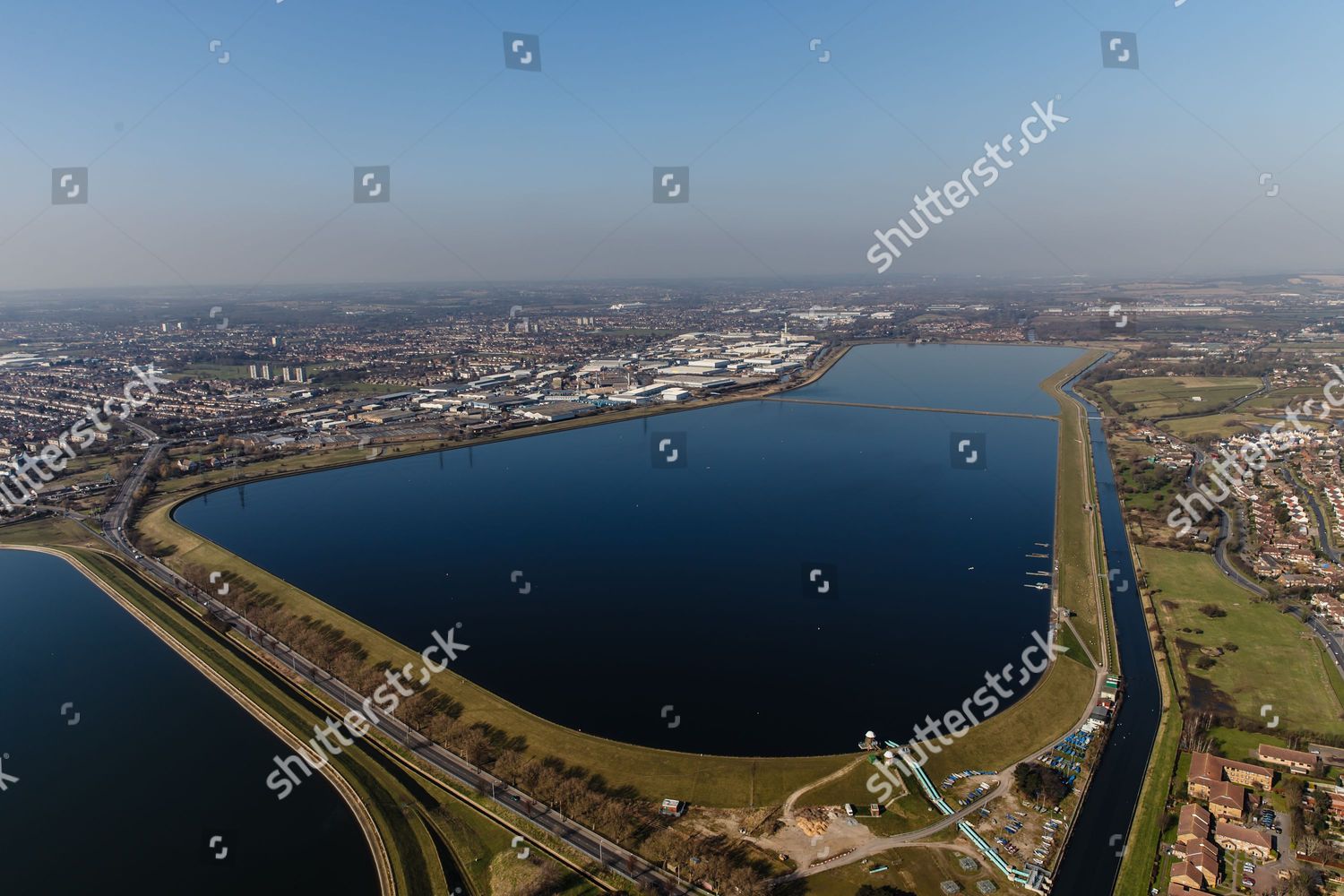 Aerial View King Georges Reservoir Enfield Editorial Stock Photo ...