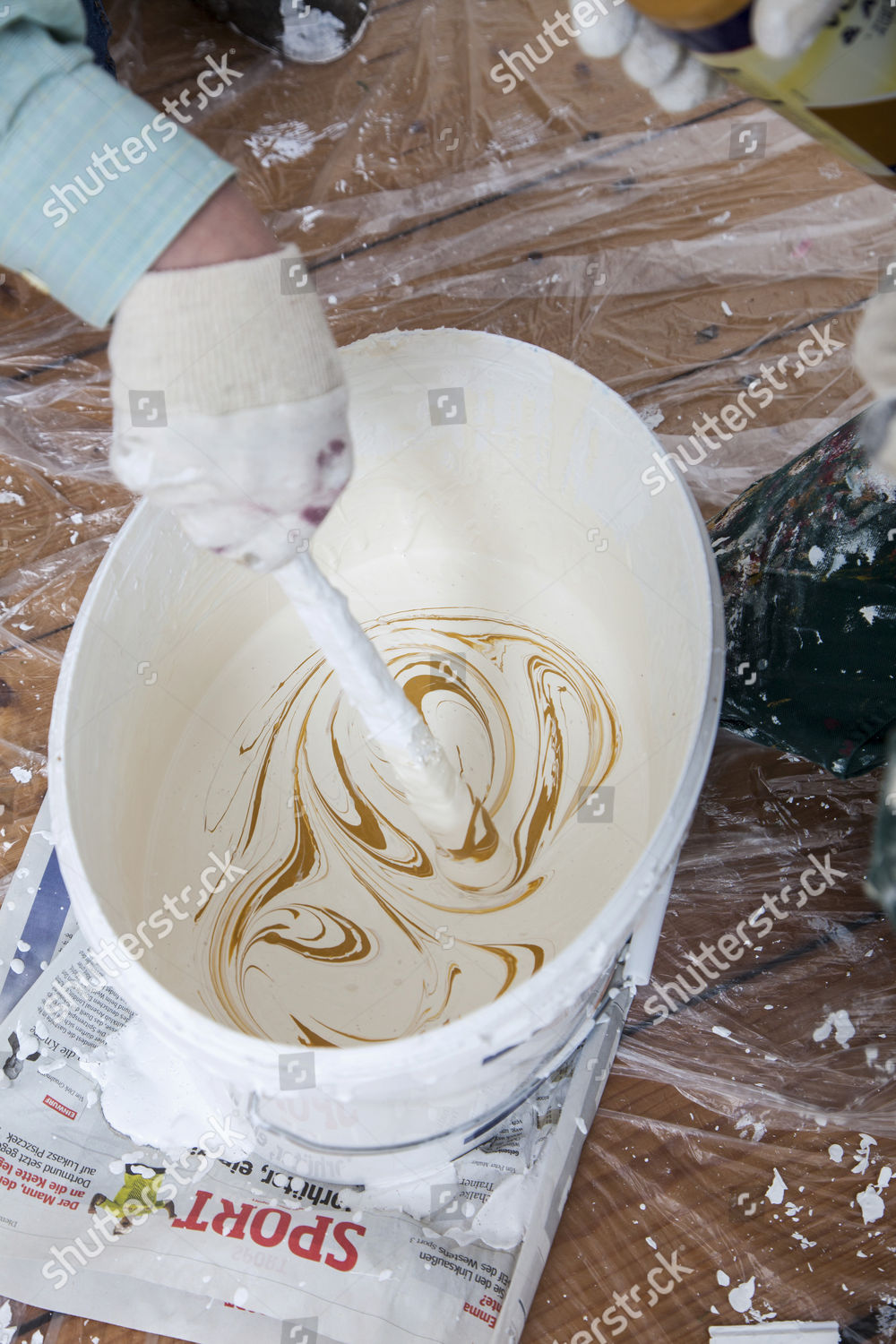 Model Released Tinting Paint Painting Walls Editorial Stock Photo ...