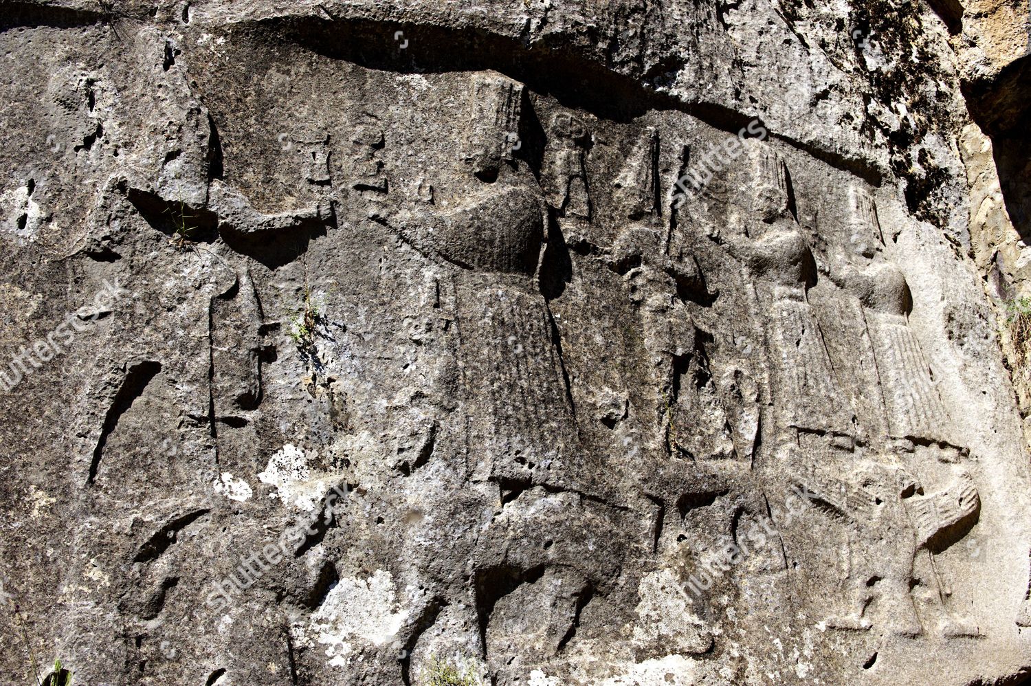 Stone Relief Picture Yazilikaya Hattusa Turkey Editorial Stock Photo ...