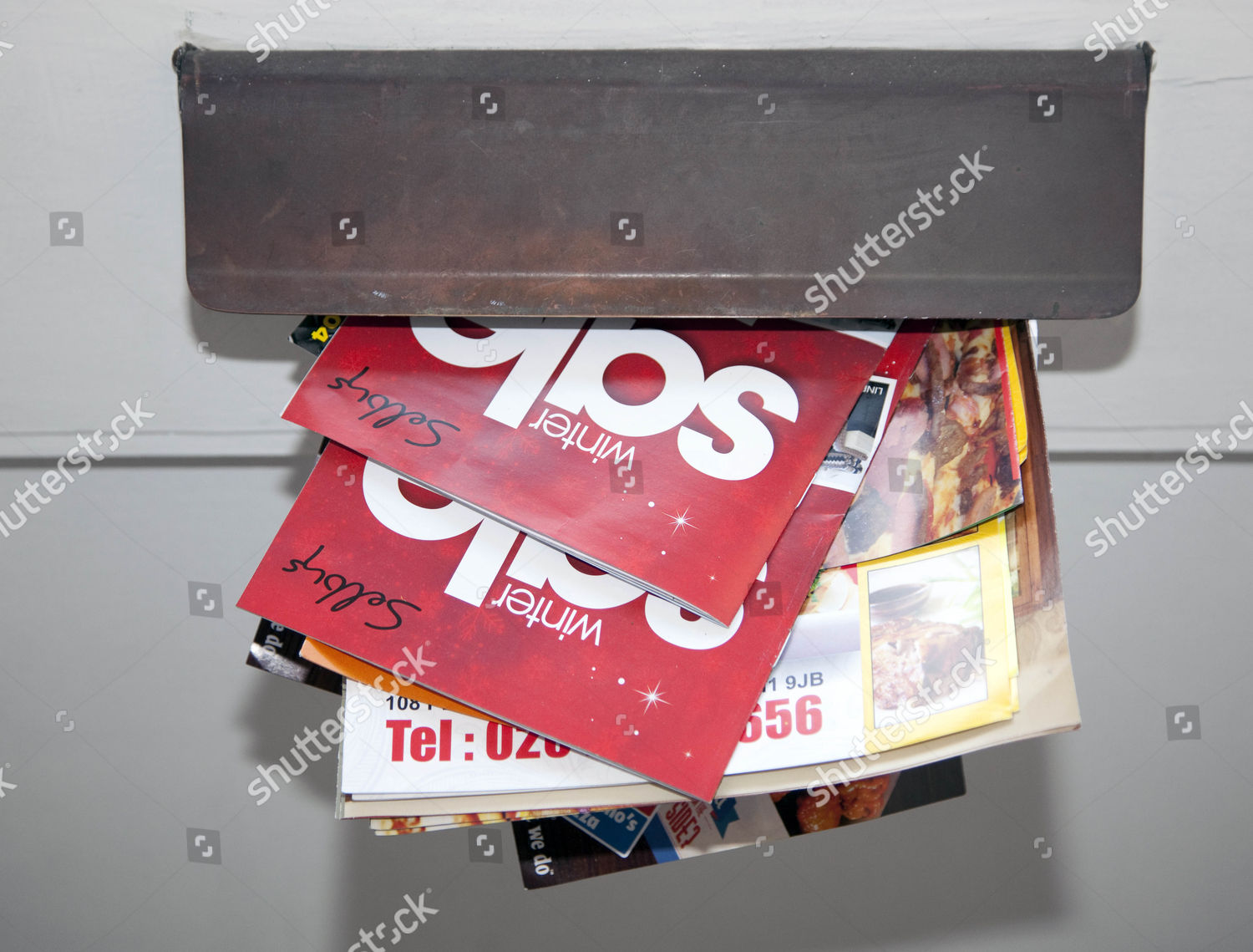 Junk Mail Flyers Letterbox Editorial Stock Photo - Stock Image ...
