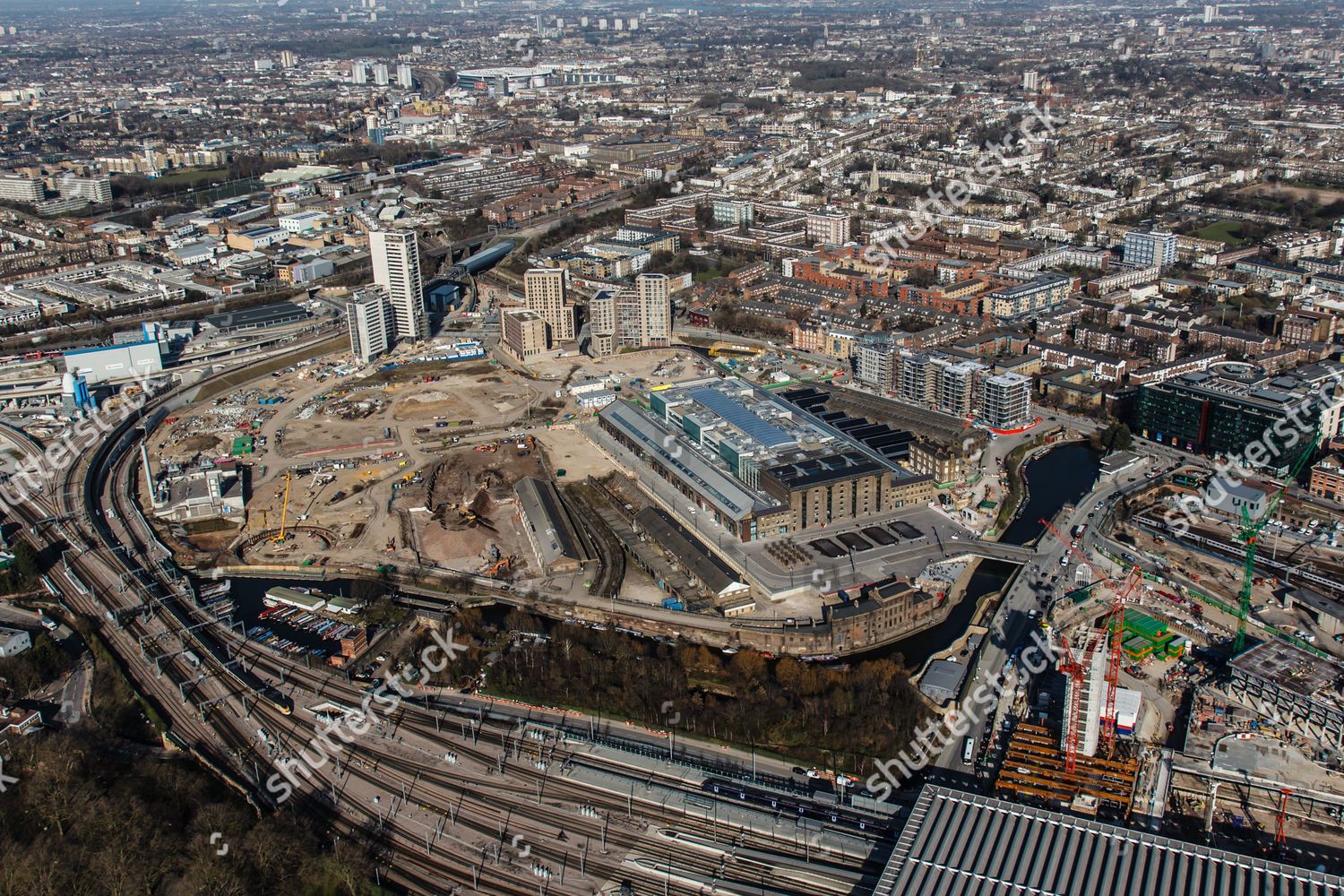 Aerial View Kings Cross Redevelopment Site Editorial Stock Photo ...