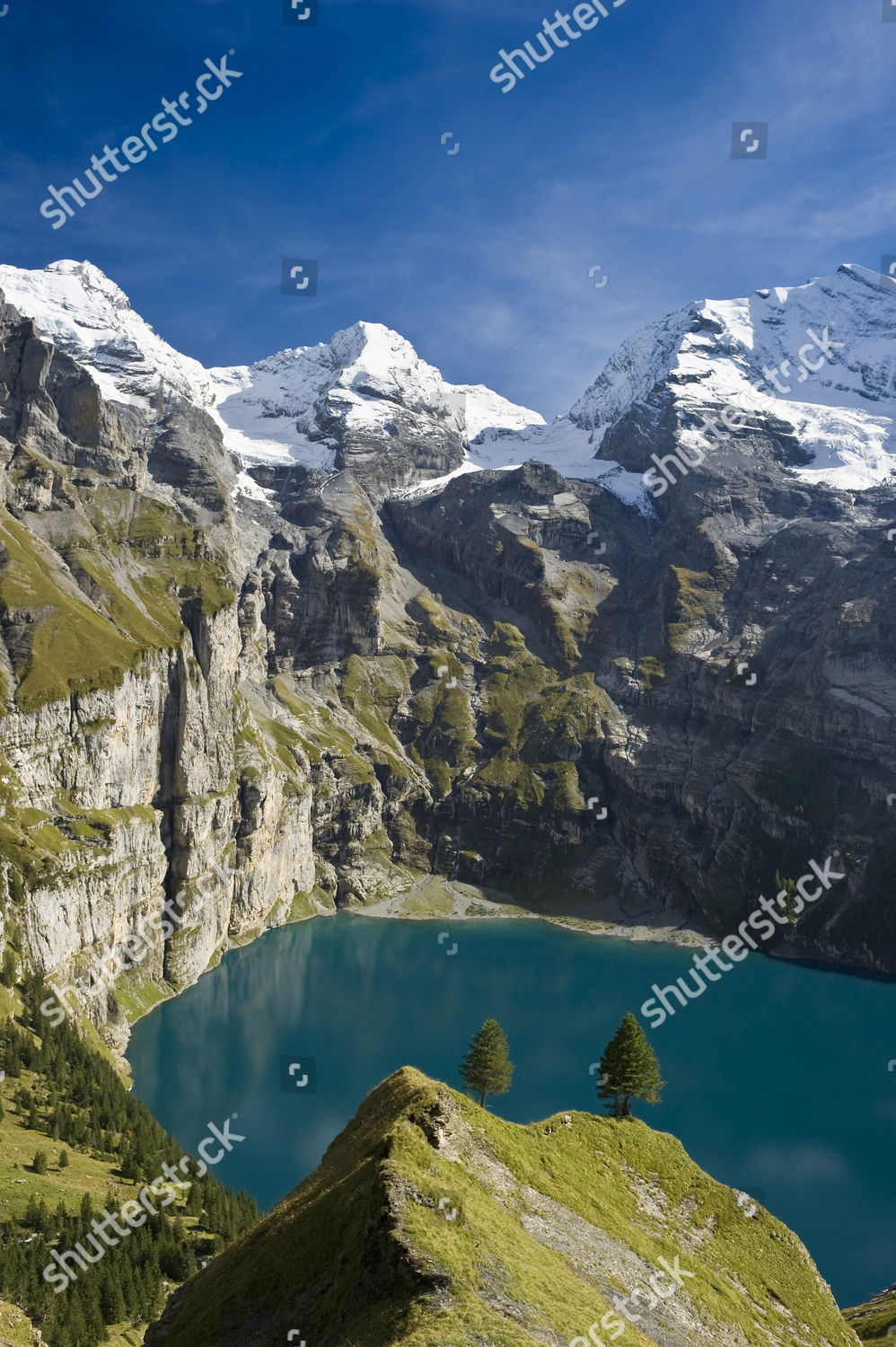 Oeschinensee Oeschinen Lake Bernese Oberland Canton Editorial Stock ...