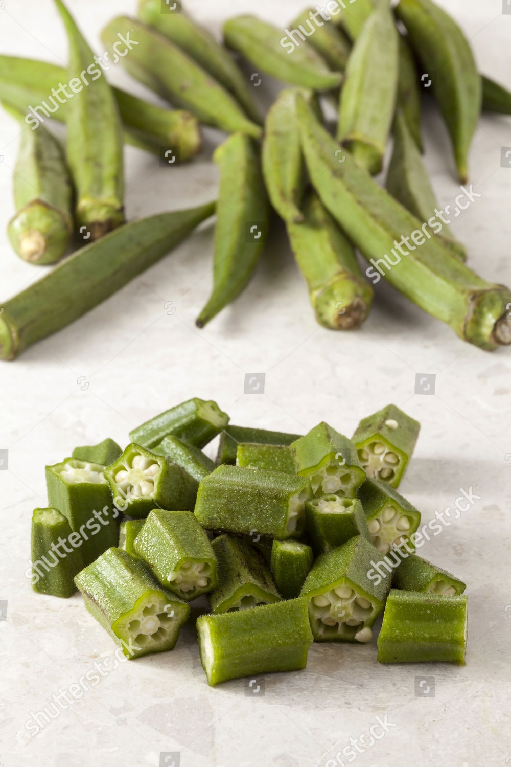 Okra Ladys Fingers Pods Editorial Stock Photo - Stock Image | Shutterstock