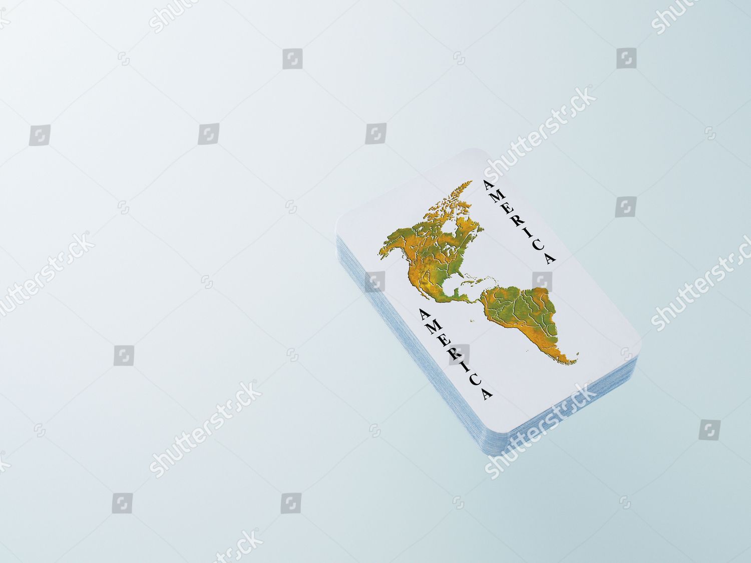 Deck Playing Cards Map North America Editorial Stock Photo - Stock ...