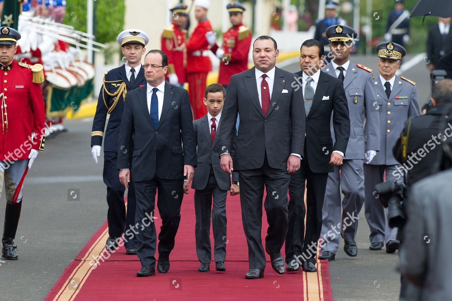 Moroccos King Mohammed Vi French President Editorial Stock Photo ...