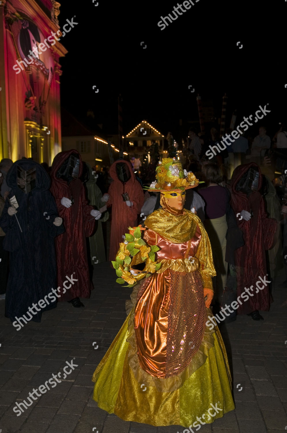Parade Mask Wearers Front Historic Municipal Editorial Stock Photo ...