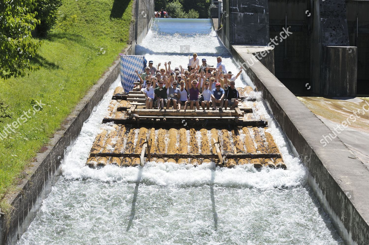 Rafting On Isar River Muehltal Raft Editorial Stock Photo - Stock Image ...