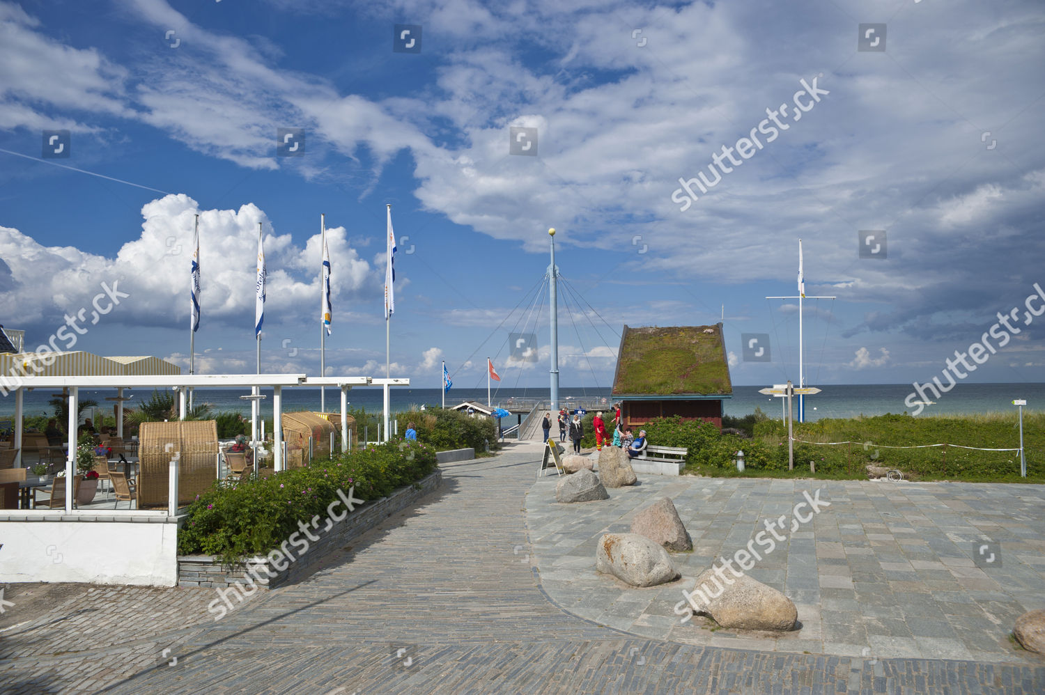 Beach Promenade Flunder Sea Platform Hohwacht Editorial Stock Photo ...