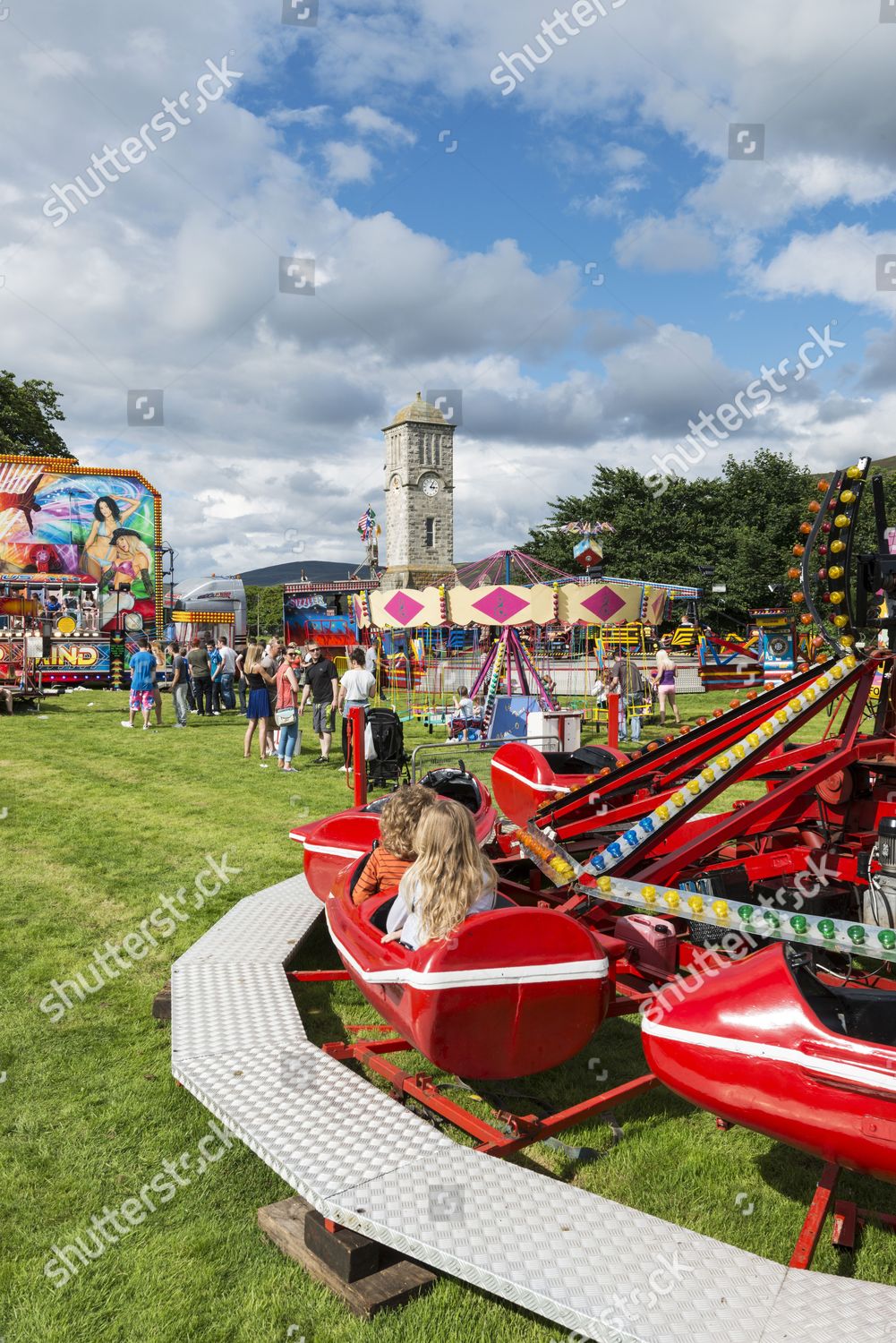 Funfair Ride Helmsdale Highland Games Helmsdale Editorial Stock Photo ...