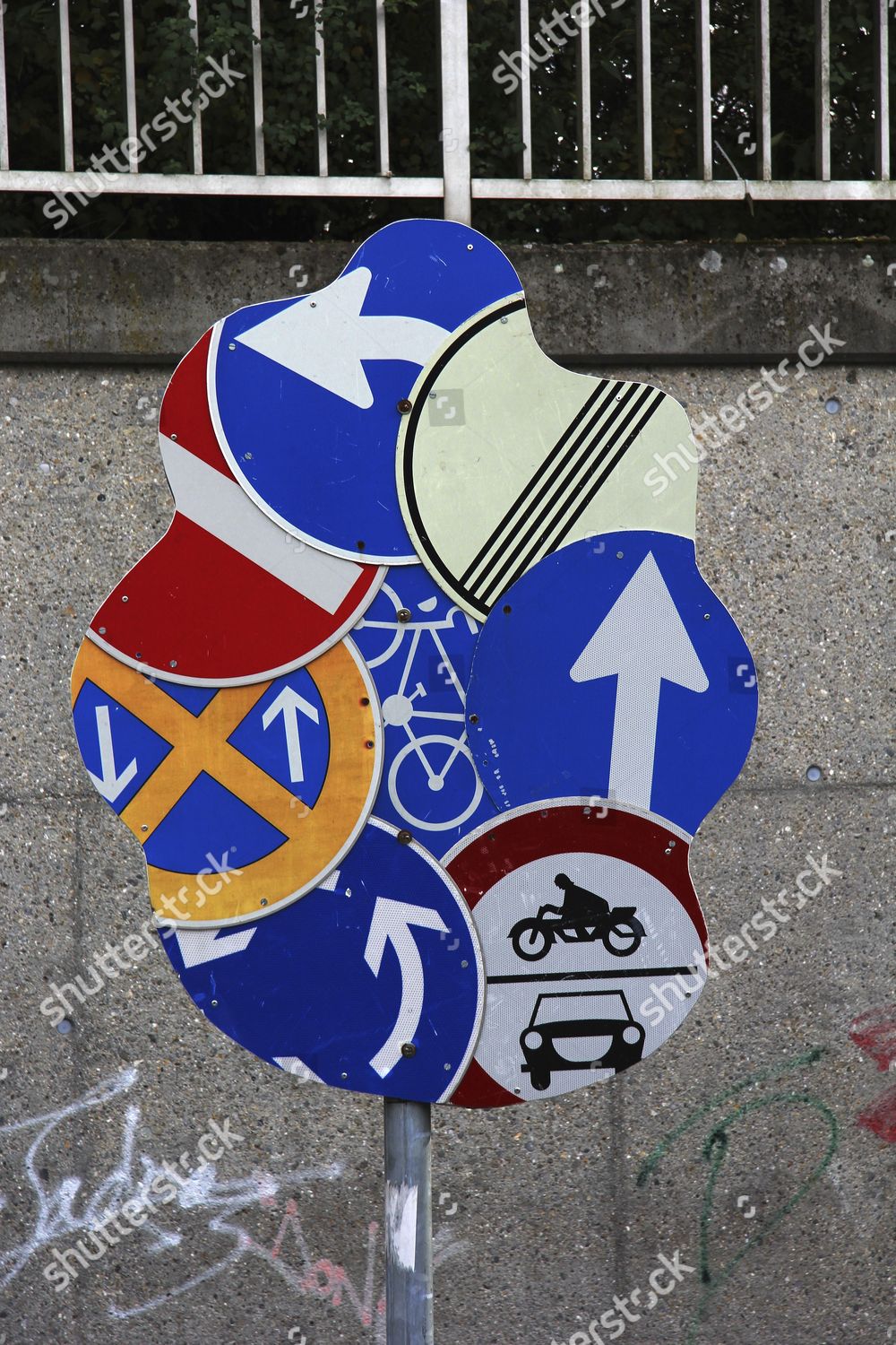 Road Sign Art Artwork Train Station Editorial Stock Photo - Stock Image ...