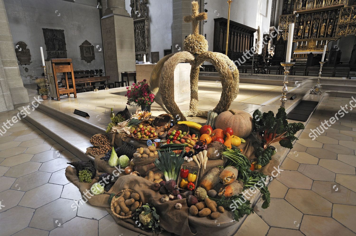 Harvest Crown Fruit Vegetables Eichstaett Cathedral Editorial Stock ...