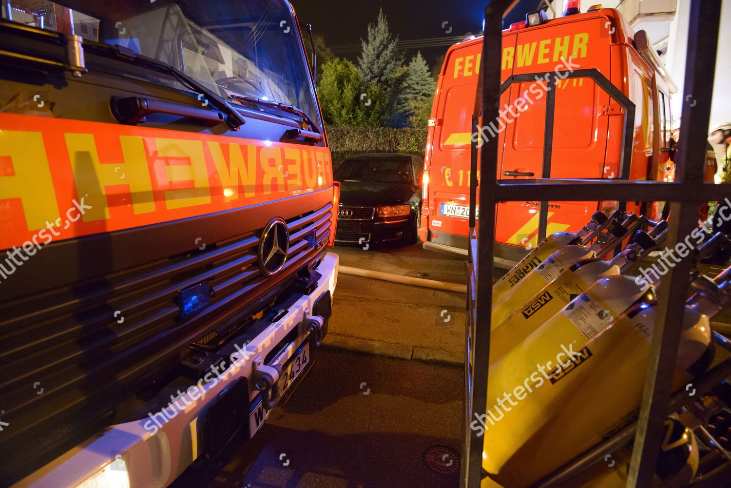 oxygen-tanks-compressed-air-breathing-apparatuses-editorial-stock-photo