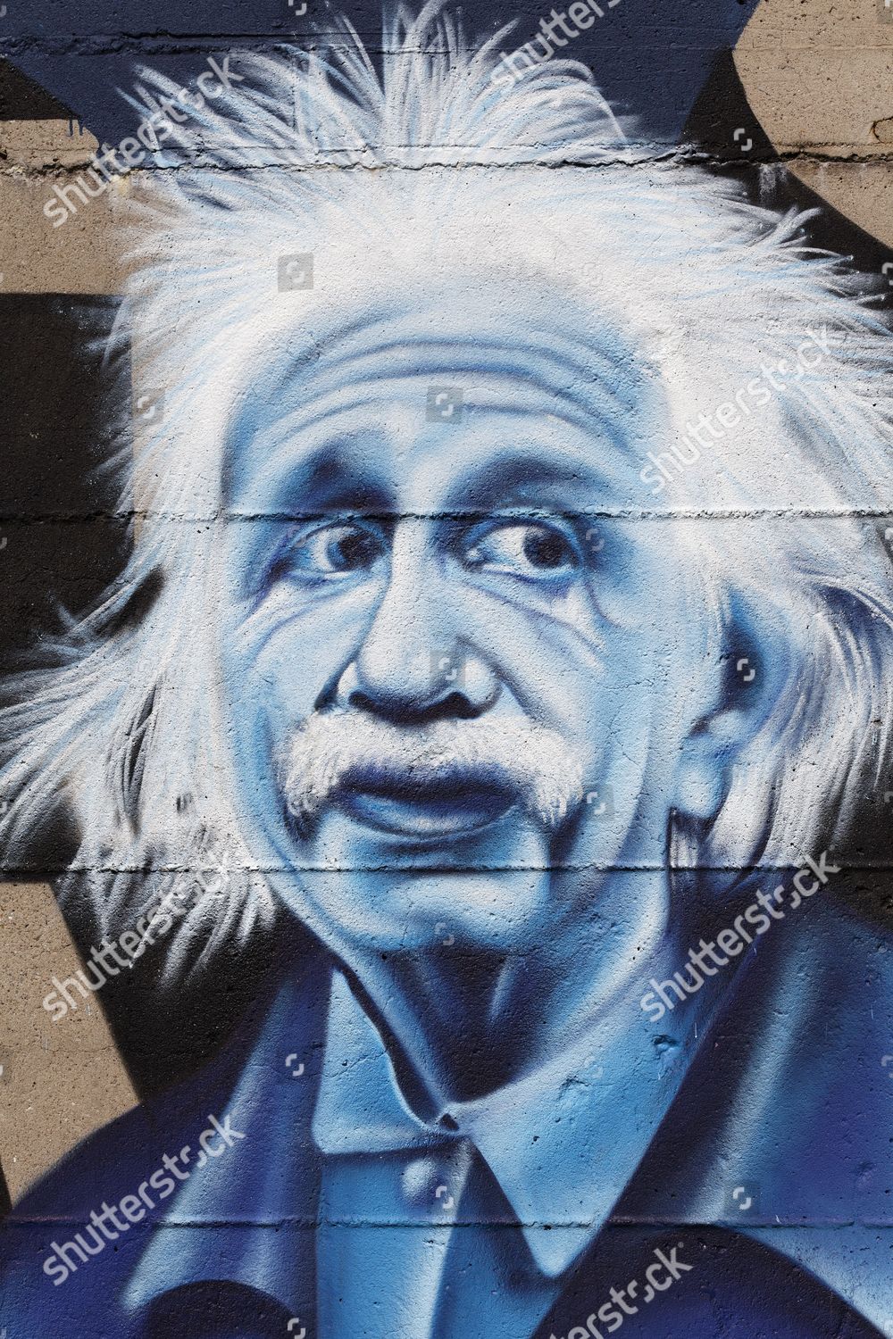 Albert Einstein Portrait Graffiti Street Art Editorial Stock Photo ...
