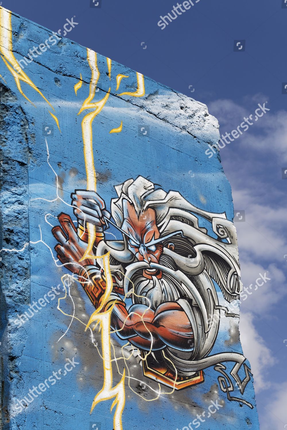 Wizard Throwing Lightning Bolt Fantasy Figure Editorial Stock Photo ...