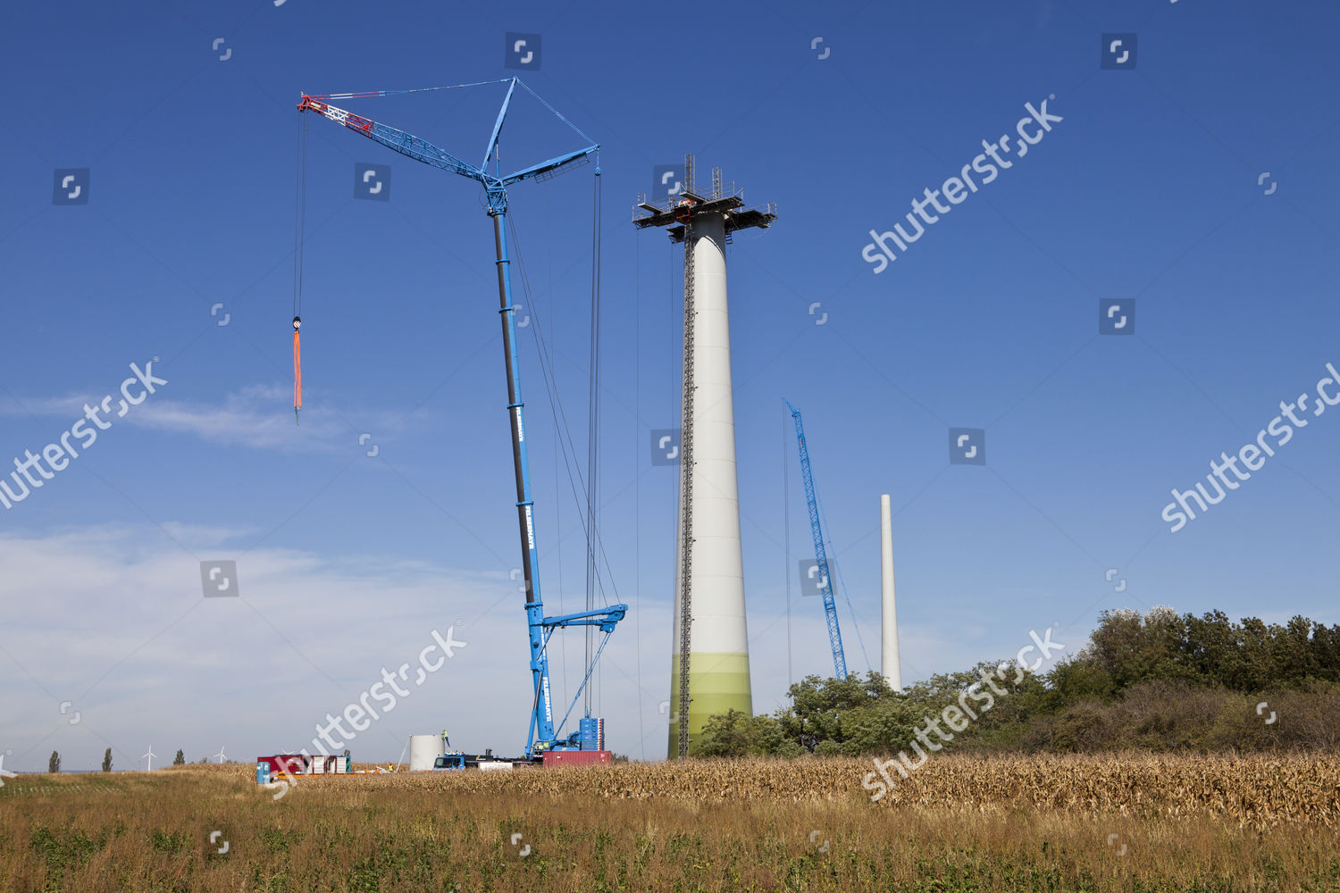 Construction Enercon E82 Wind Turbine Windpark Editorial Stock Photo ...