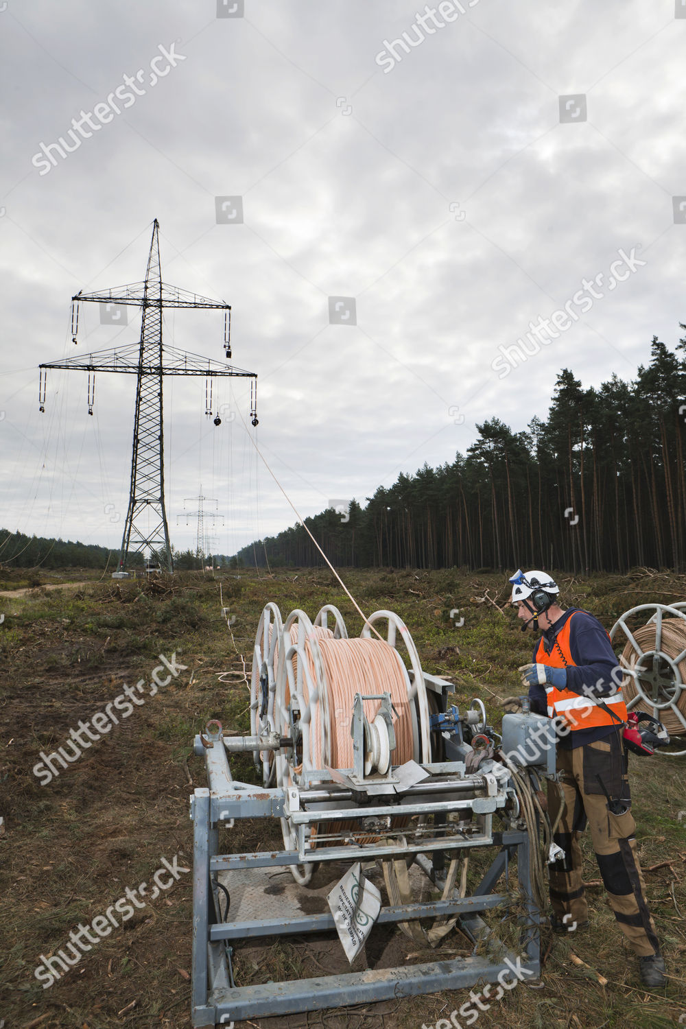 Model Released Lineman Working Wire Rope Editorial Stock Photo - Stock ...