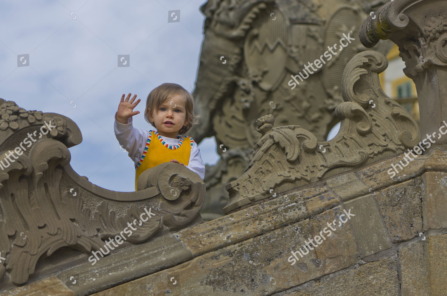 Model Released Little Girl Stone Sculptures Editorial Stock Photo ...