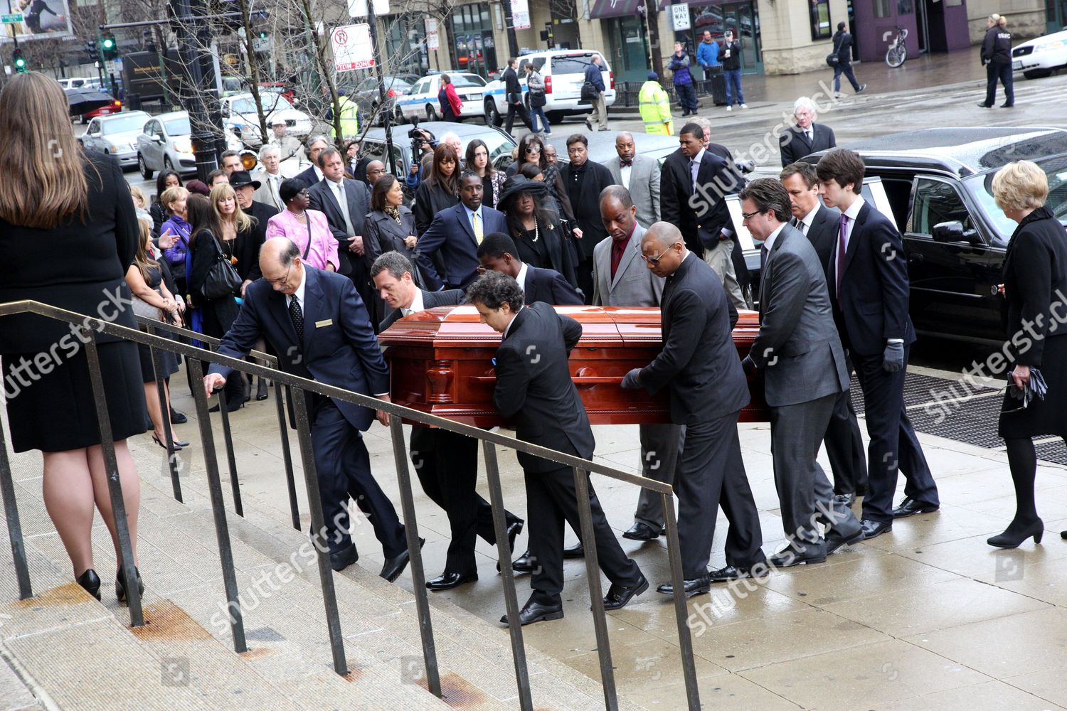 Pallbearers Carry Roger Eberts Casket Editorial Stock Photo - Stock ...
