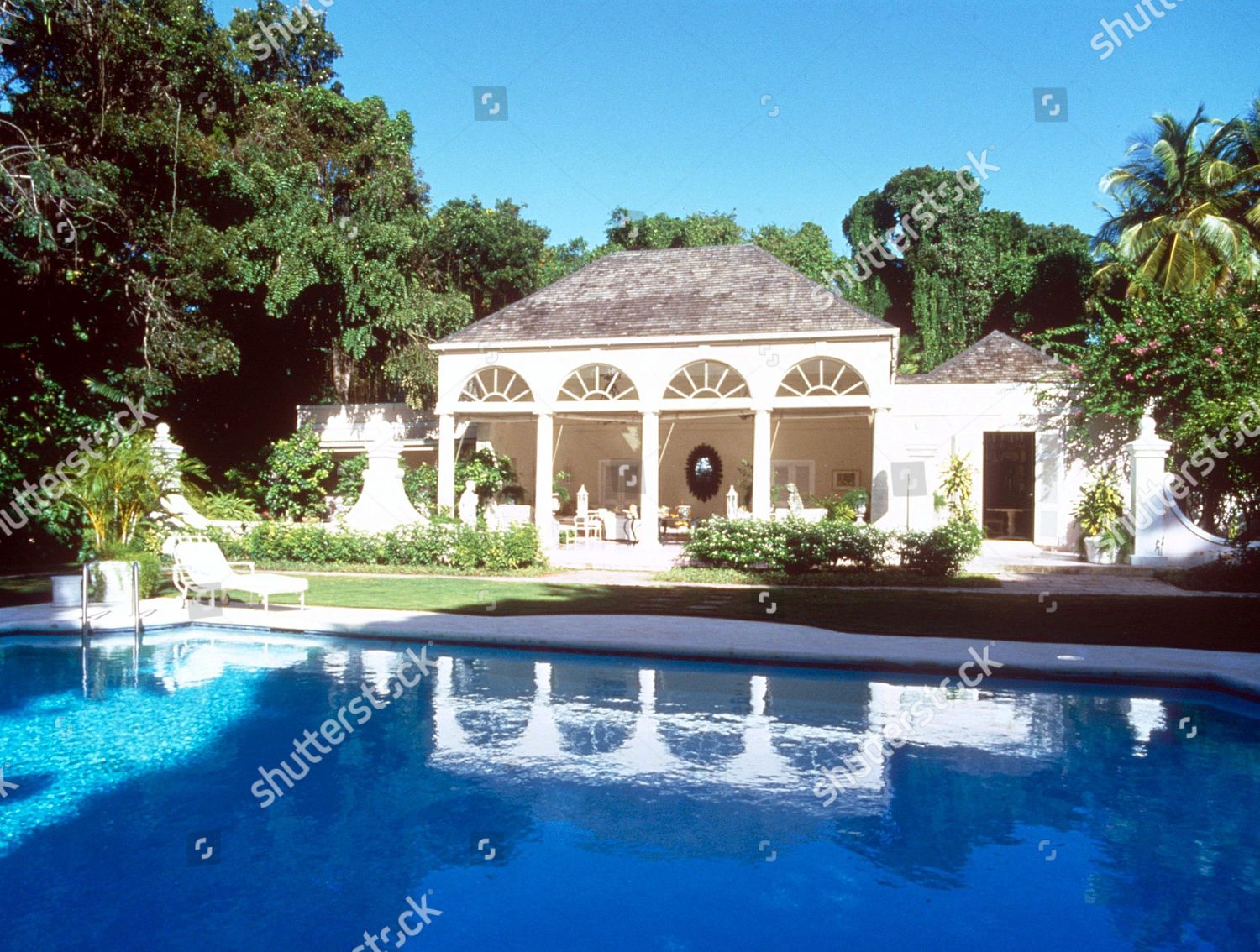 Pool Ar Robert Sangsters Barbados Home Editorial Stock Photo - Stock ...